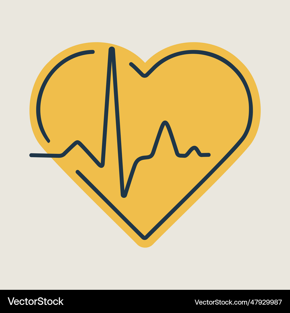 Heart cardiogram heartbeat icon Royalty Free Vector Image