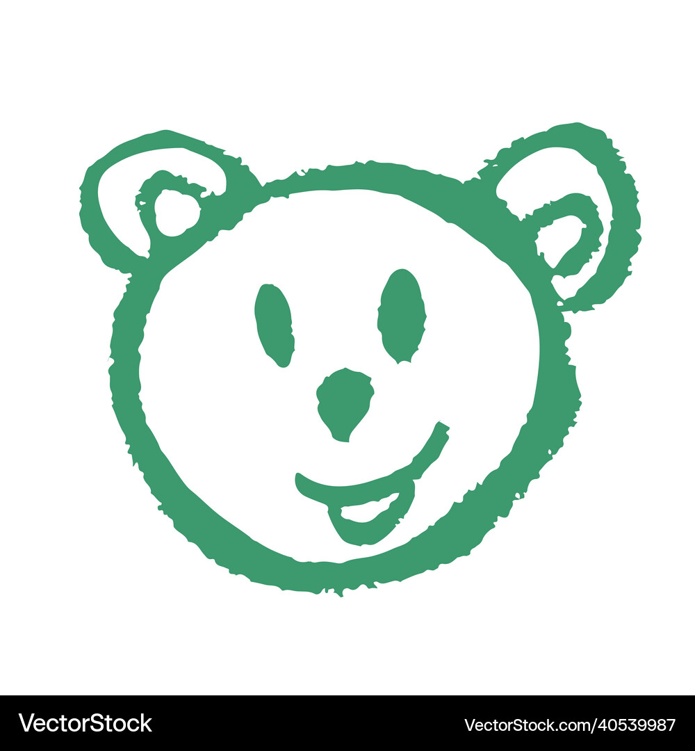 Icon in hand draw style drawing with wax crayons Vector Image
