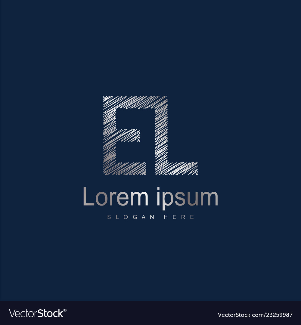 Initial letter el logo template design Royalty Free Vector