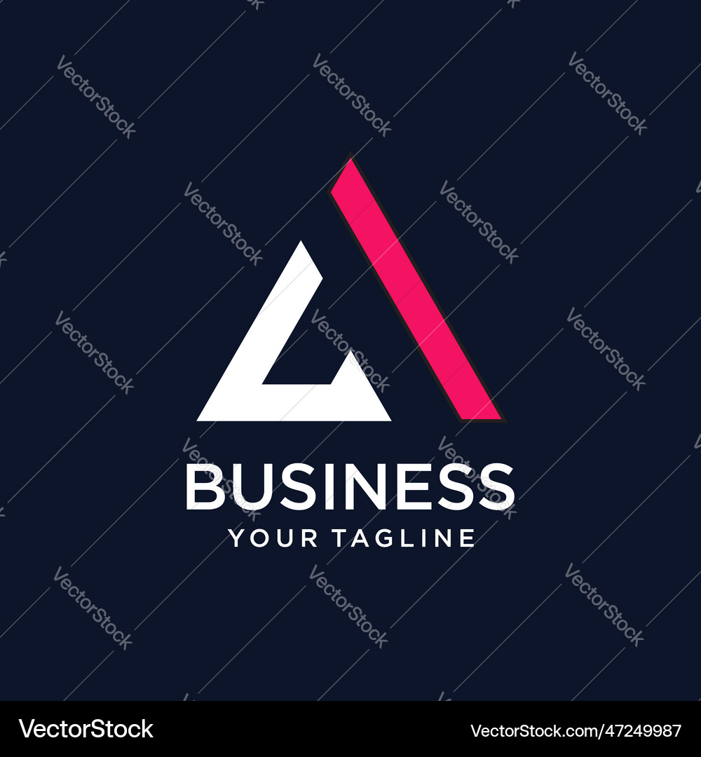Letter logo with a and modern style Royalty Free Vector