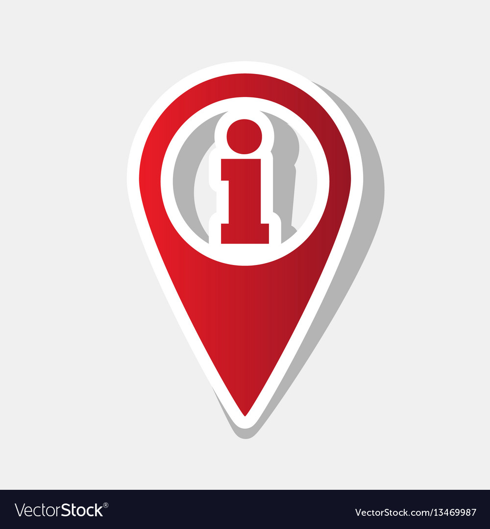 Map pointer with information sign new Royalty Free Vector