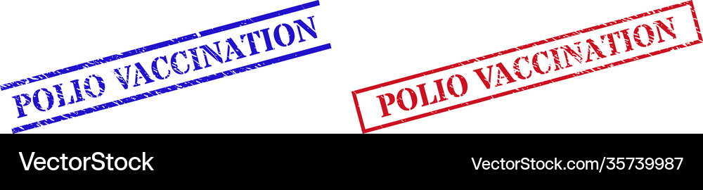 Polio vaccination textured rubber stamp watermarks