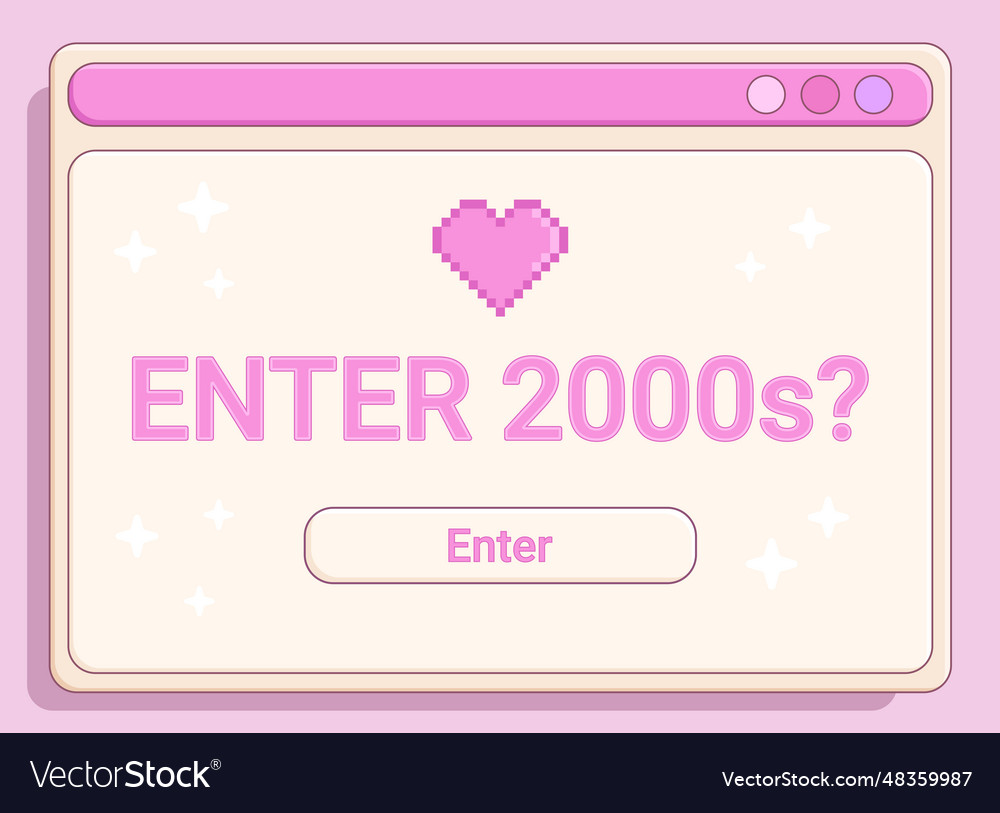 Retro computer window 2000s graphics y2k Vector Image Retro computer window 2000s graphics y2k Vector Image