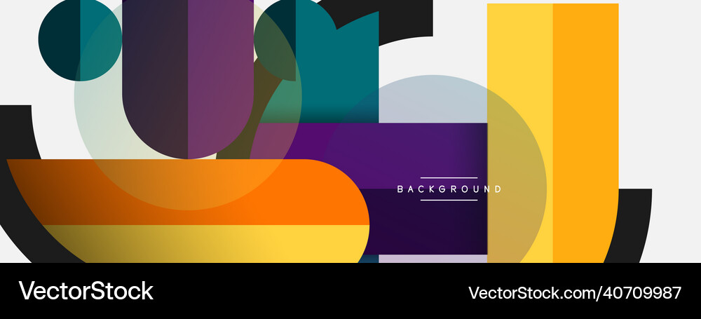 Round geometric shapes lines and circles Vector Image