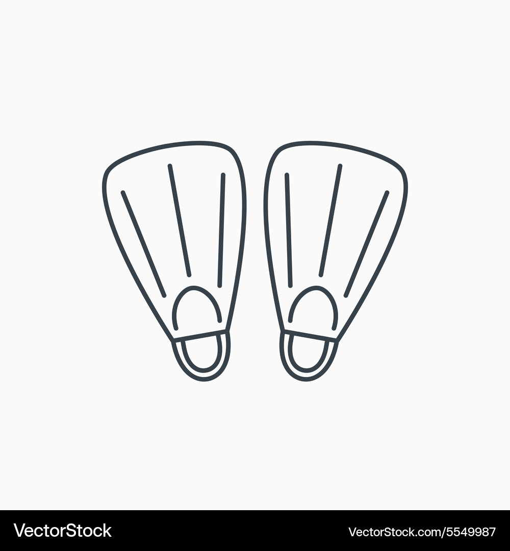 Swimming flippers icon diving sign Royalty Free Vector Image