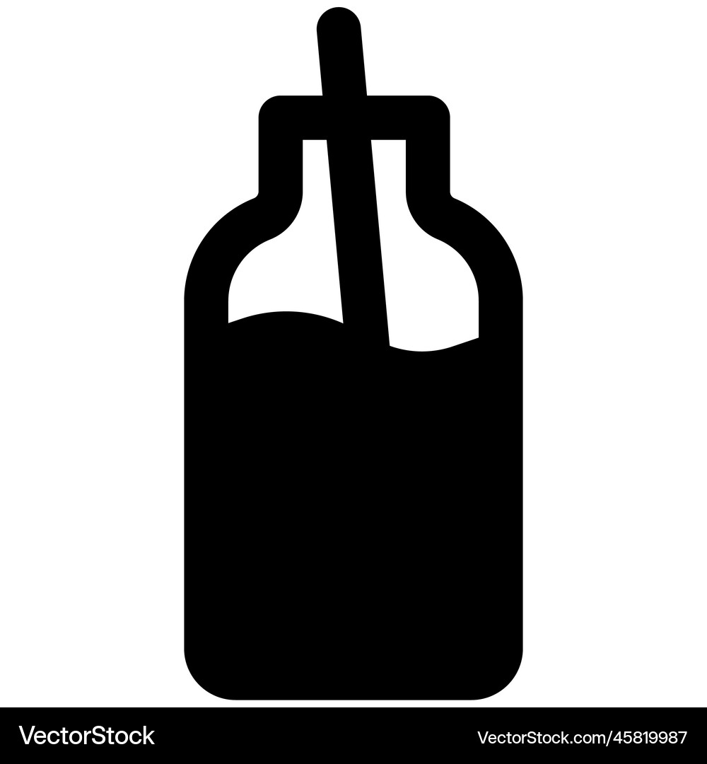 Transparent milk jar ready to drink Royalty Free Vector