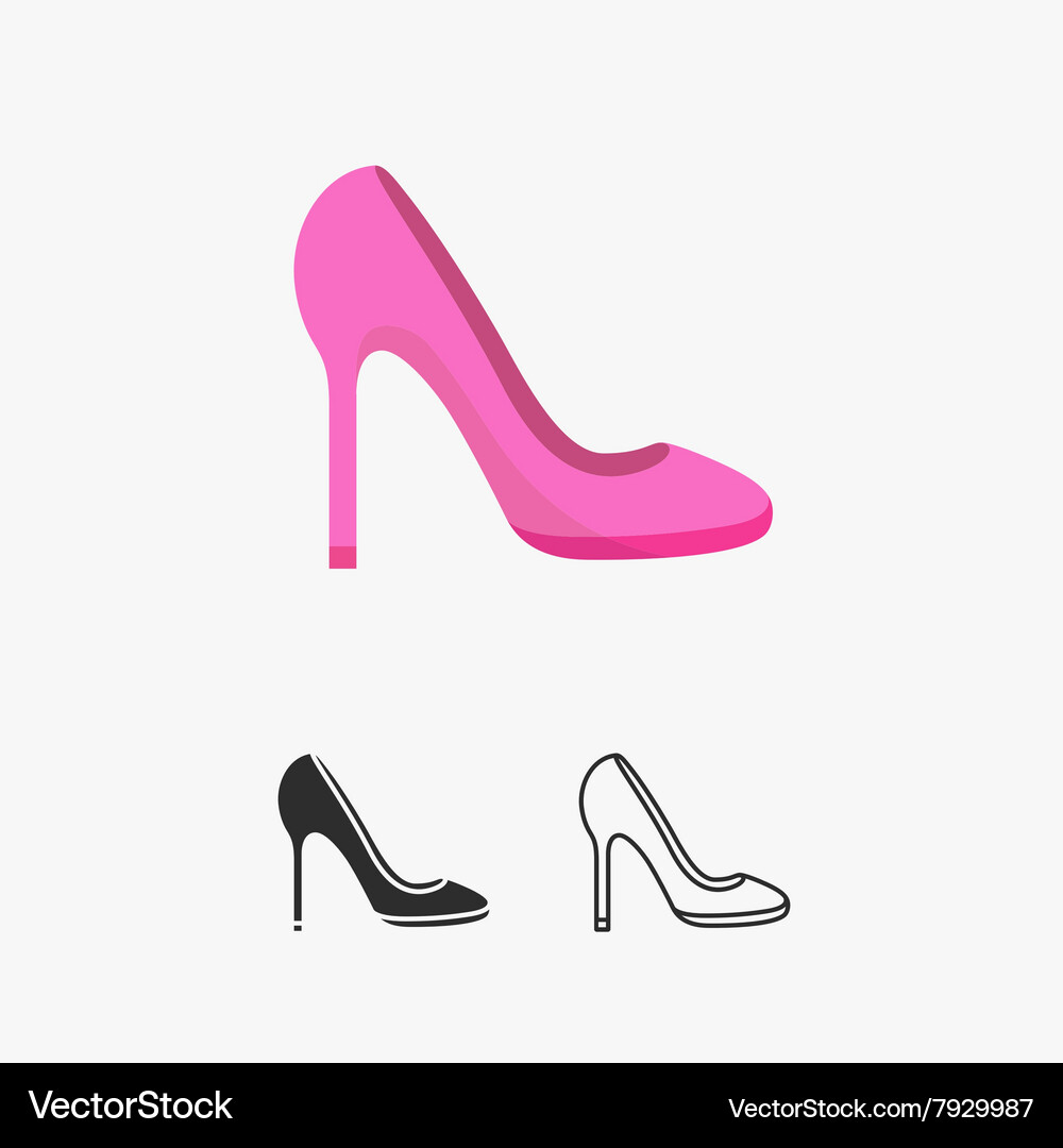 Woman shoes Royalty Free Vector Image - VectorStock