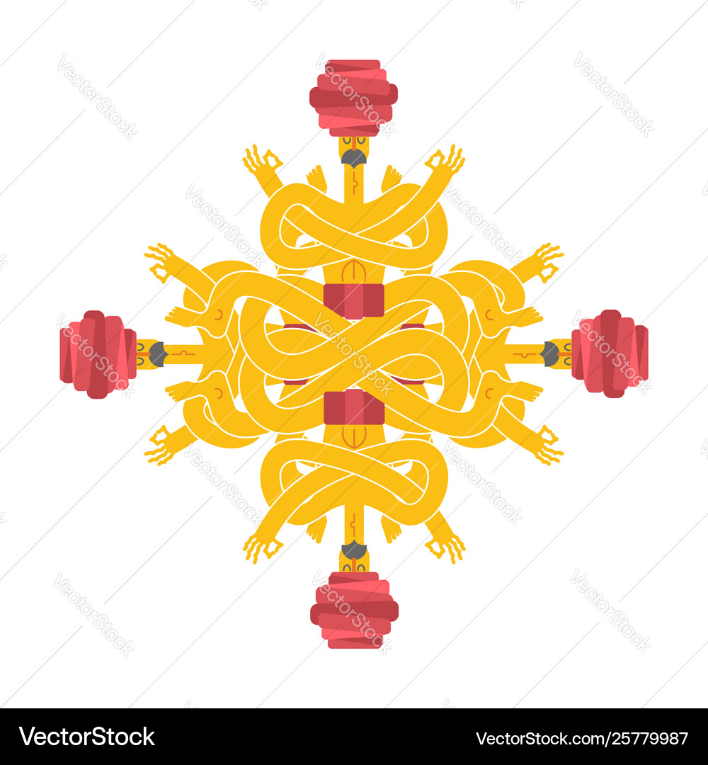 Yogi pattern emblem for yoga school indian Vector Image