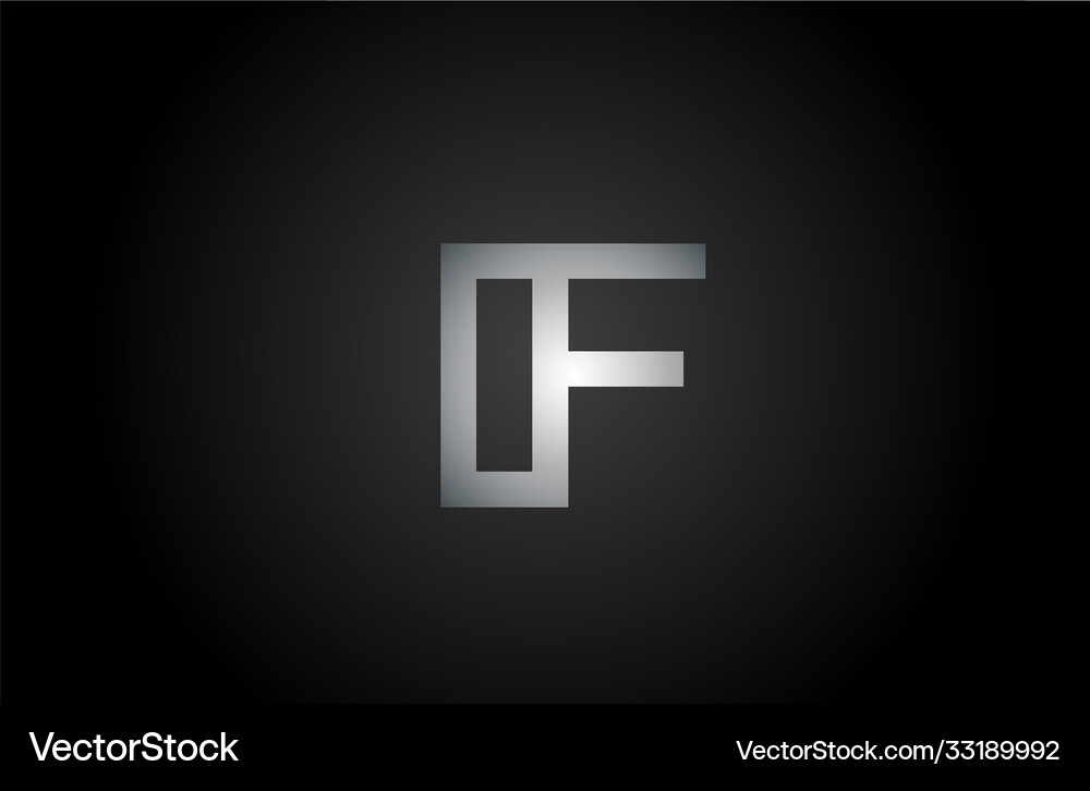 Black grey alphabet letter logo icon line Vector Image