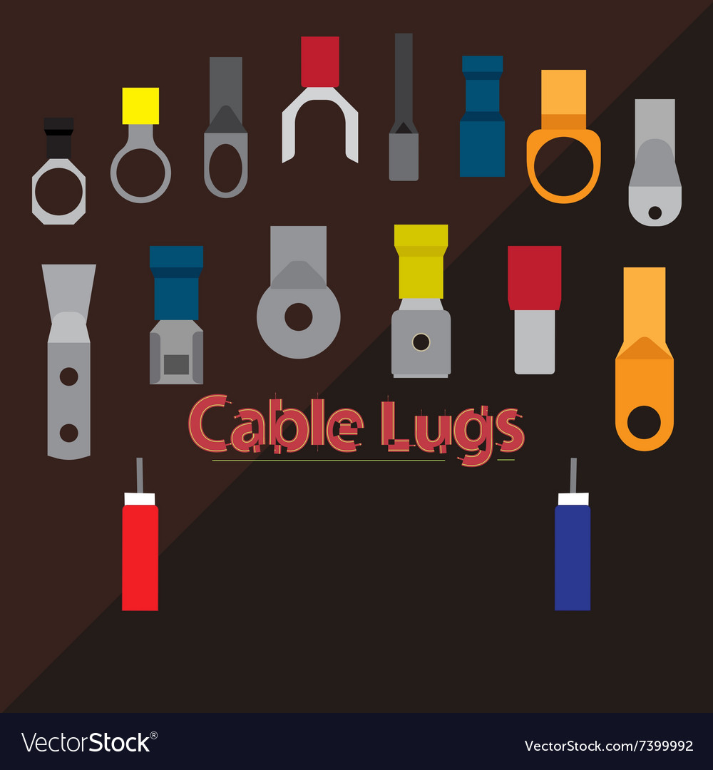 Cable lugs Royalty Free Vector Image - VectorStock