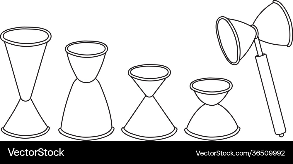 Collection set hand-drawn doodle cartoon style Vector Image