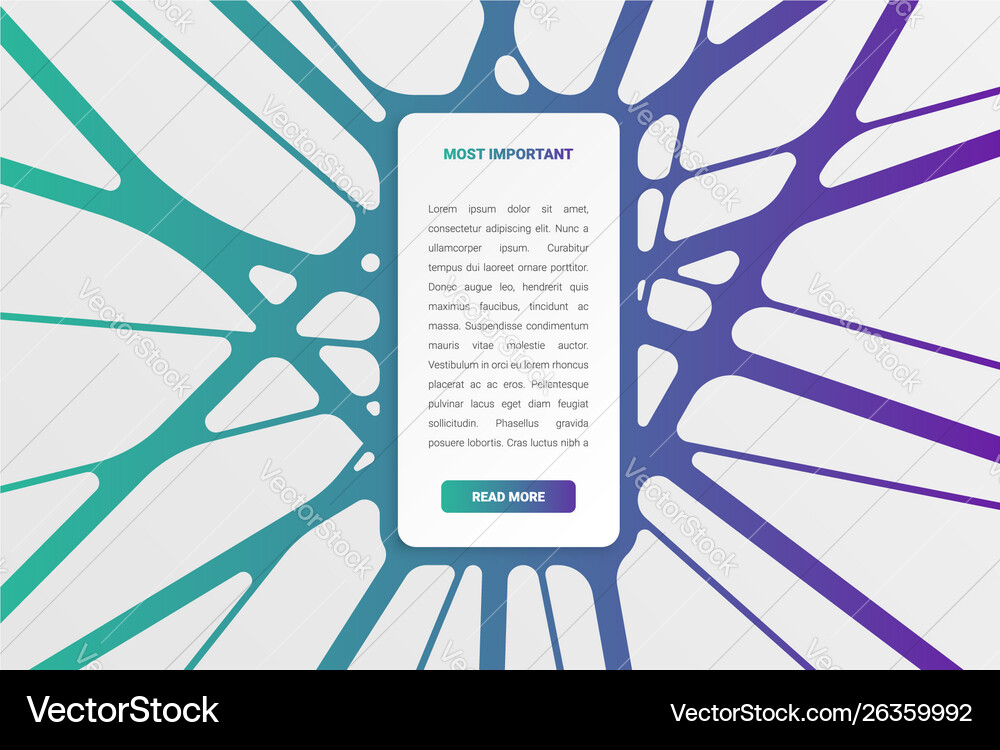 Colorful modern white card template with Vector Image