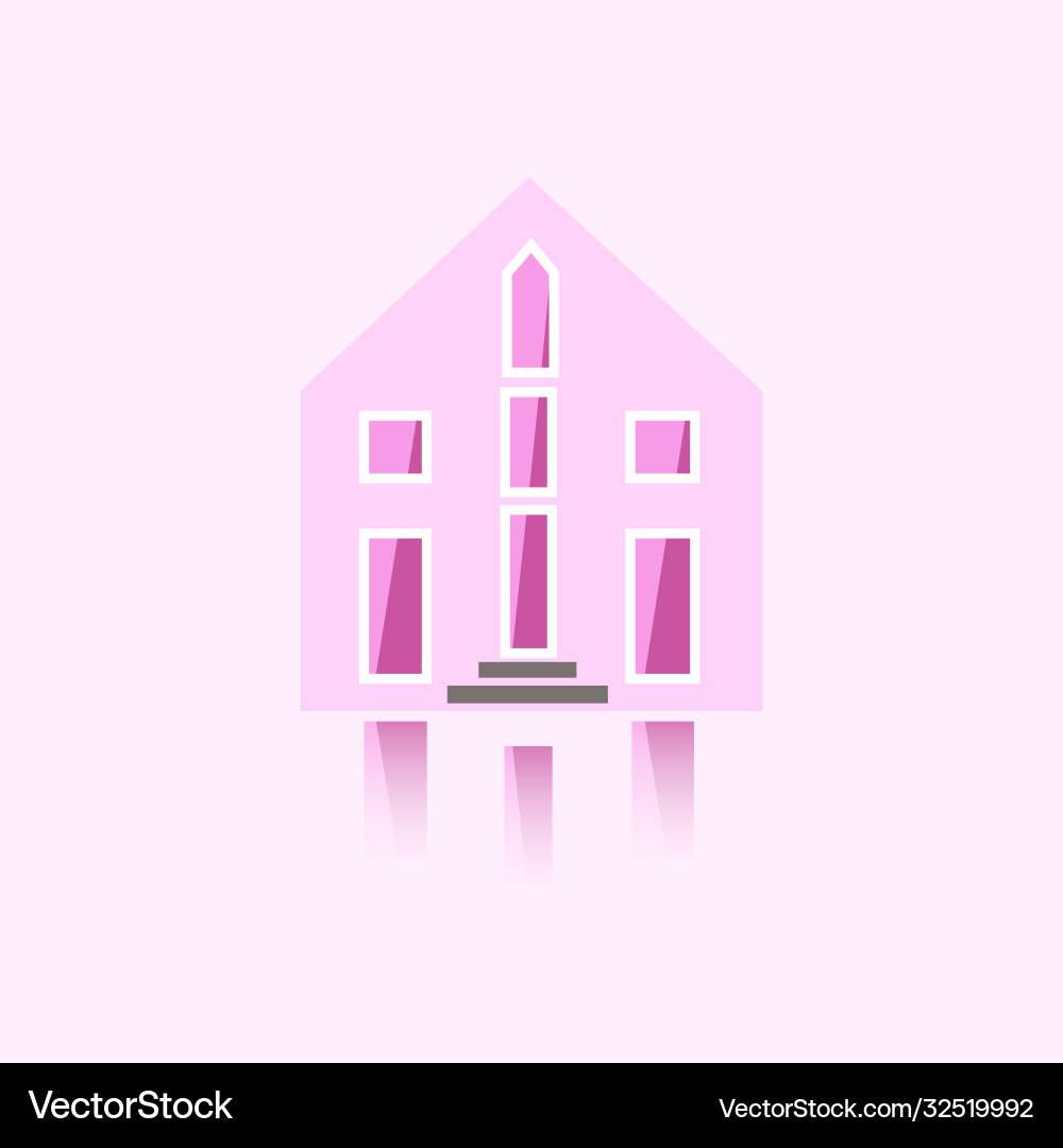 Cool detailed house icon isolated on white Vector Image