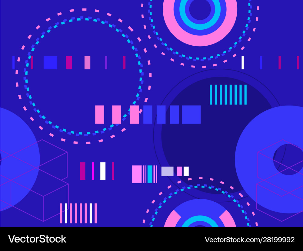 Cyberpunk seamless pattern retro futurism Vector Image