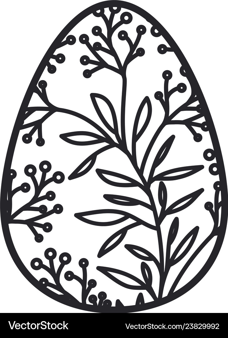 Easter egg isolated icon Royalty Free Vector Image
