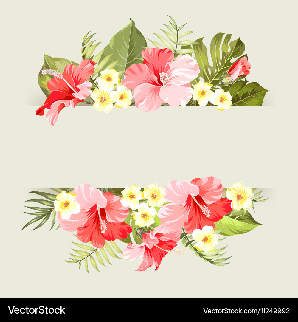 Floral garland card Royalty Free Vector Image - VectorStock