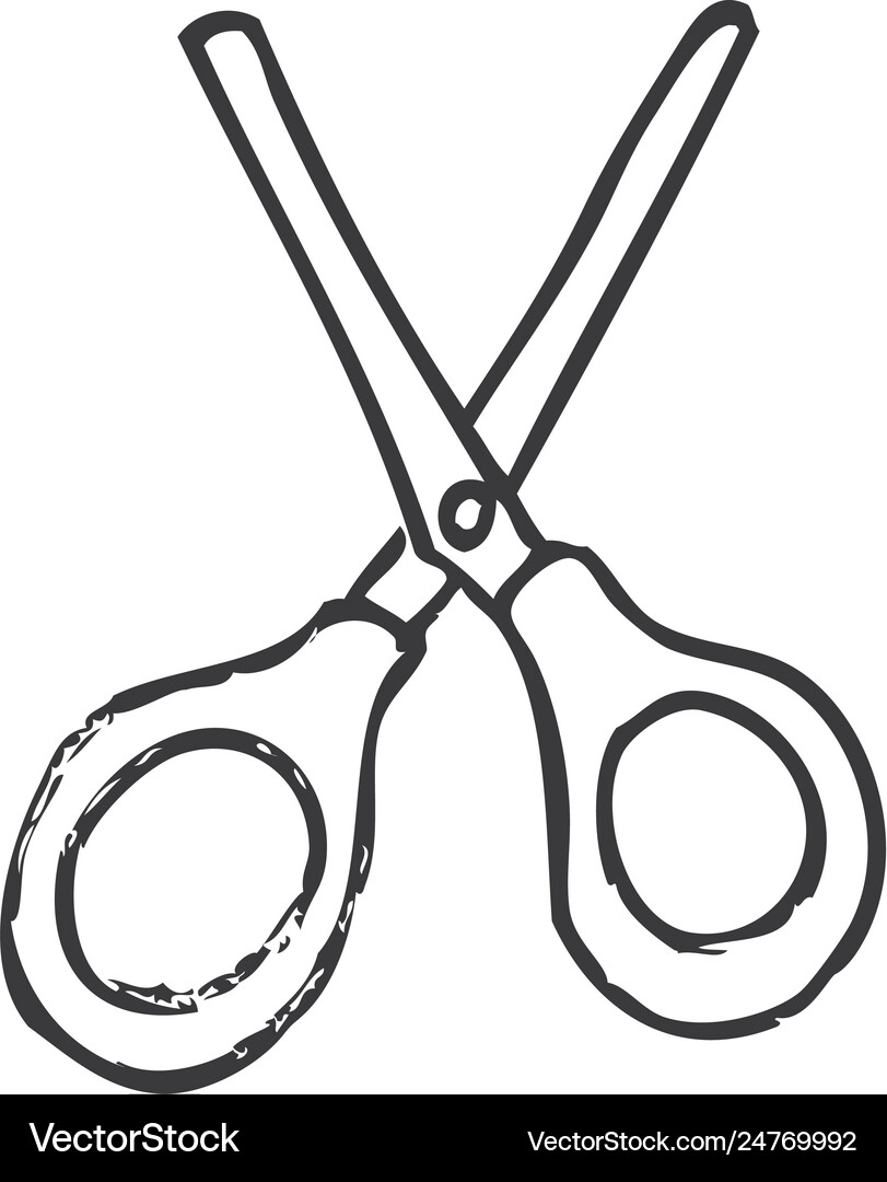 Scissors school supply icon Royalty Free Vector Image