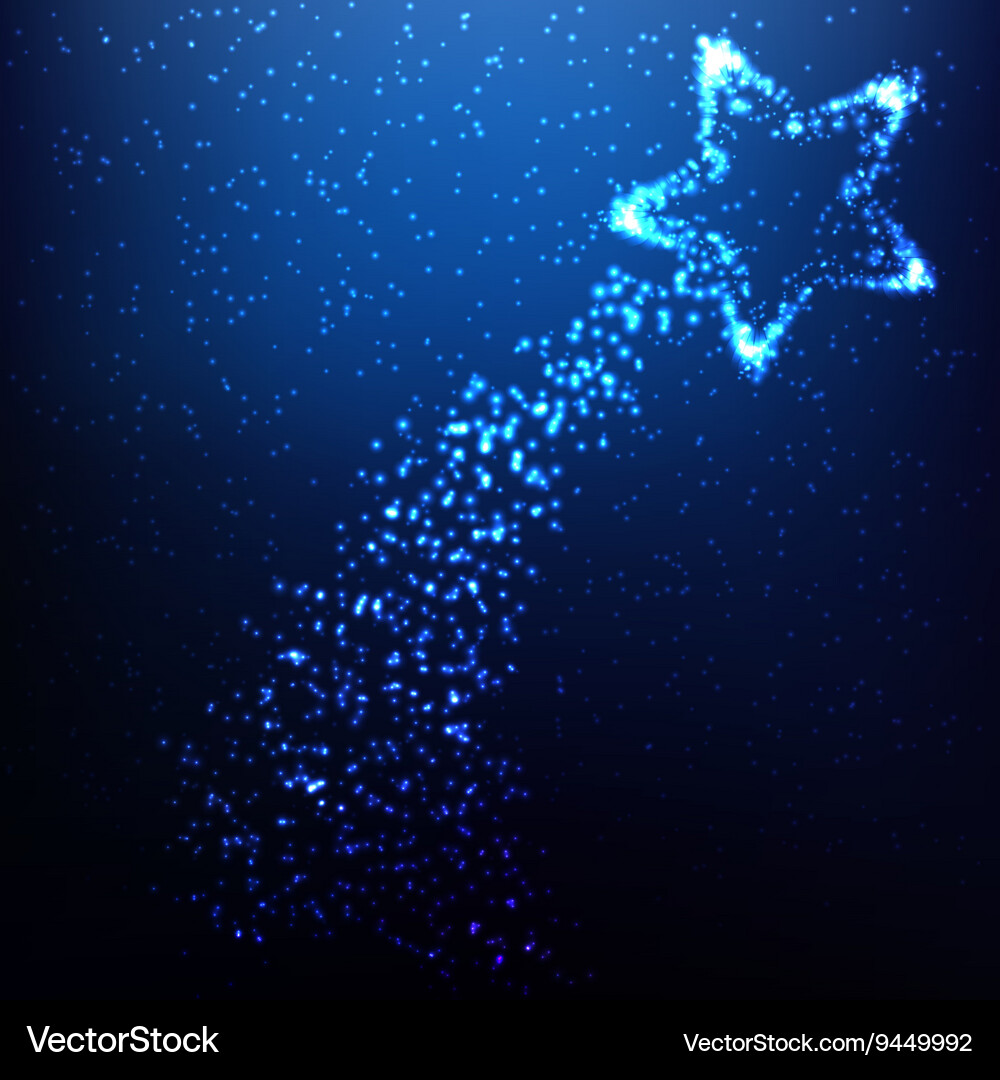 Shimmering Blue Cosmic Starscape Royalty Free Vector Image