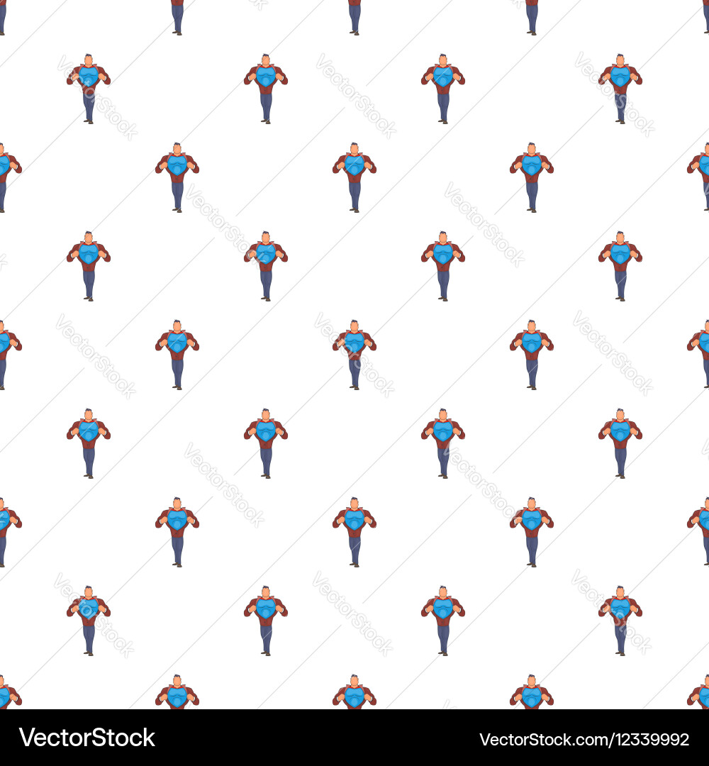 Superhero in costumes pattern cartoon style Vector Image