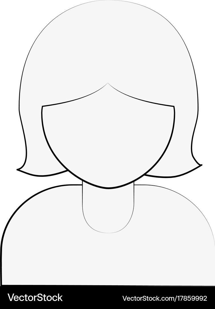 Woman faceless cartoon Royalty Free Vector Image