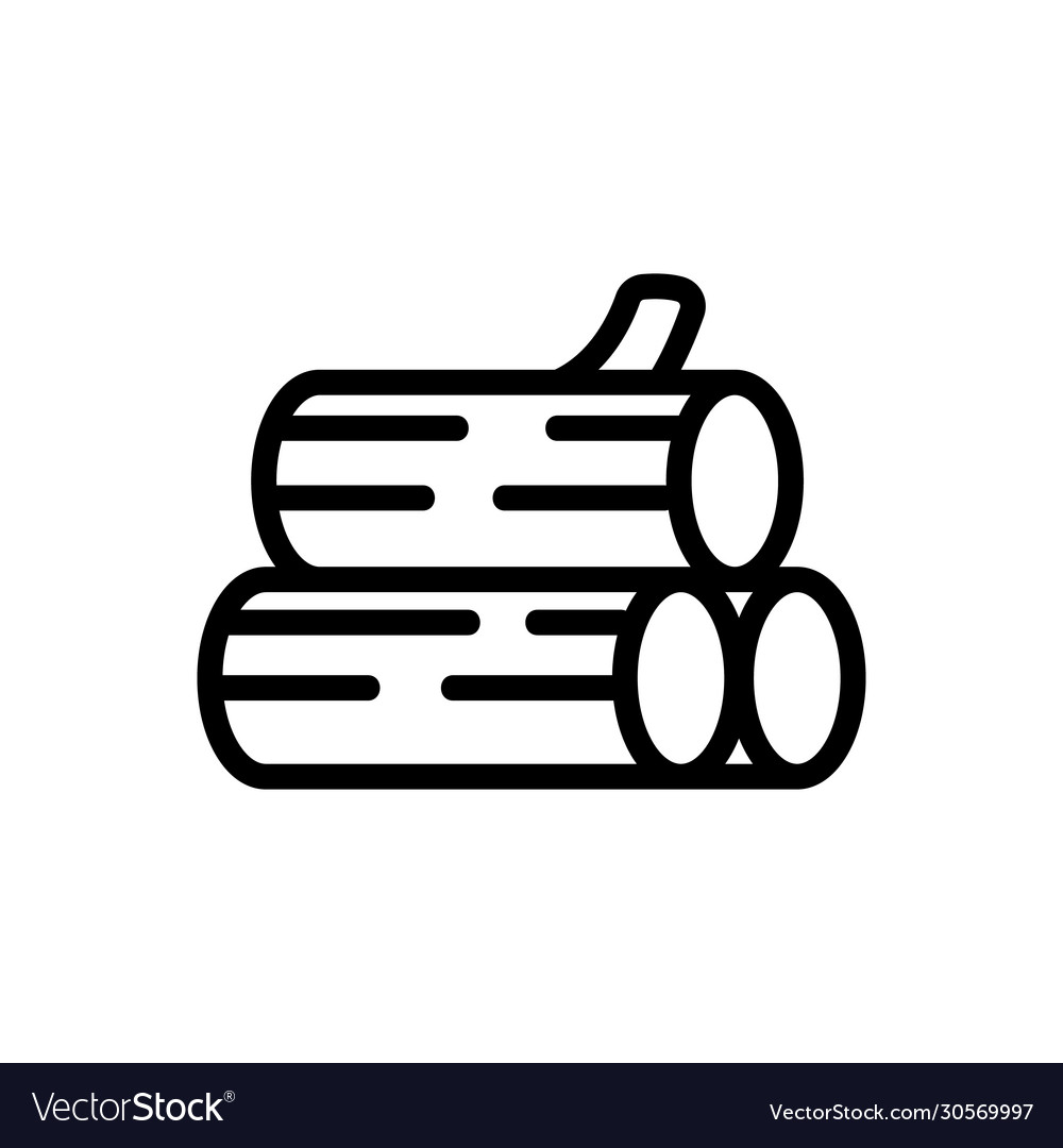 A stack logs icon outline Royalty Free Vector Image