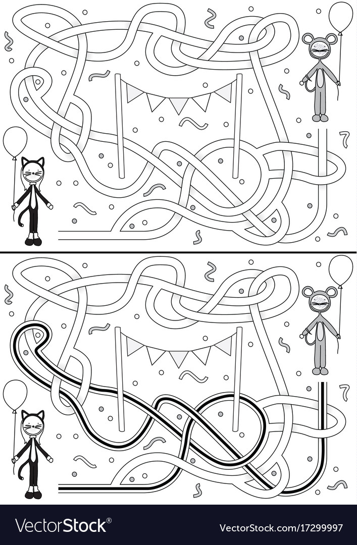 Carnival maze Royalty Free Vector Image - VectorStock