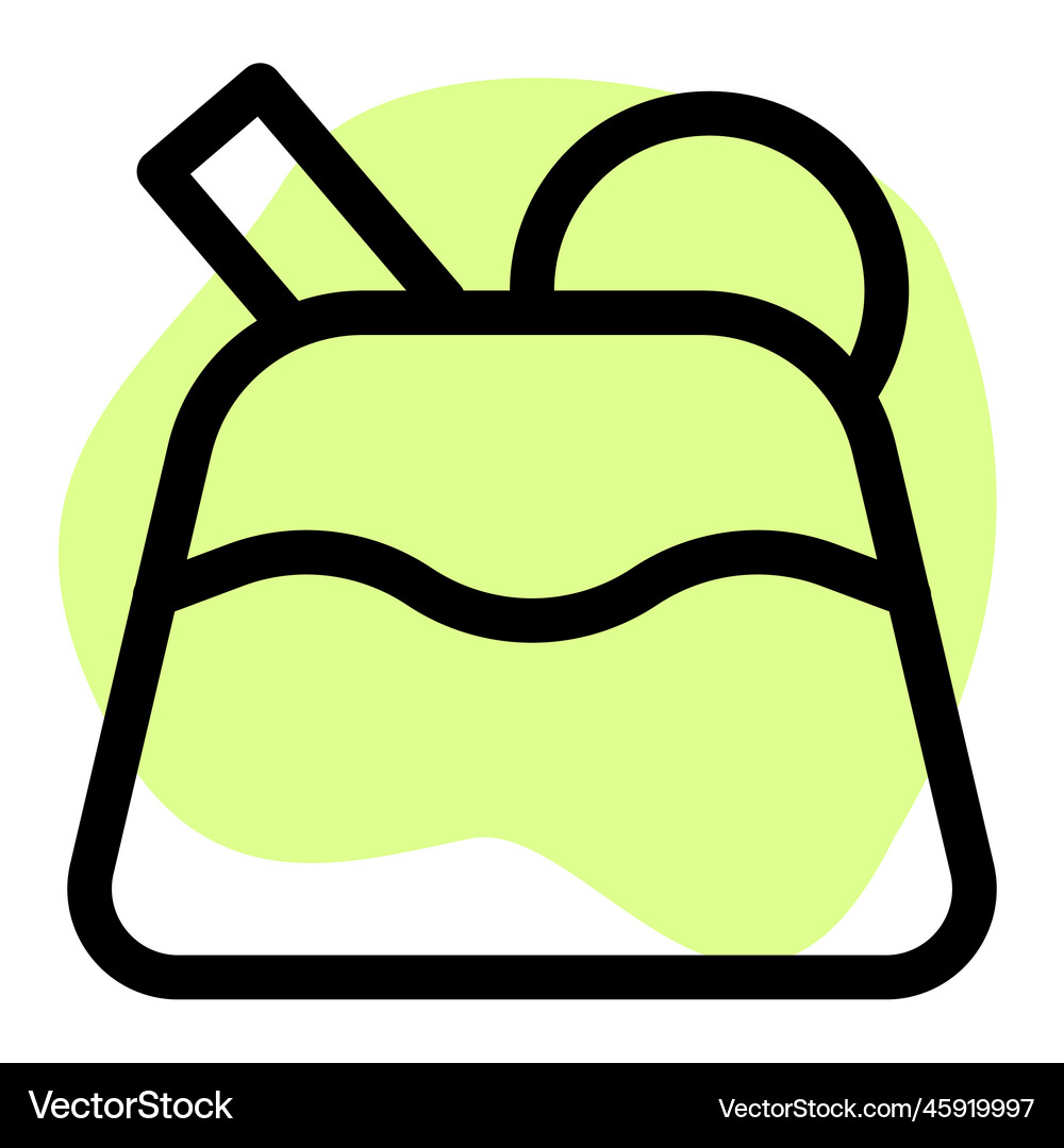 Cassata with topping outline icon Royalty Free Vector Image