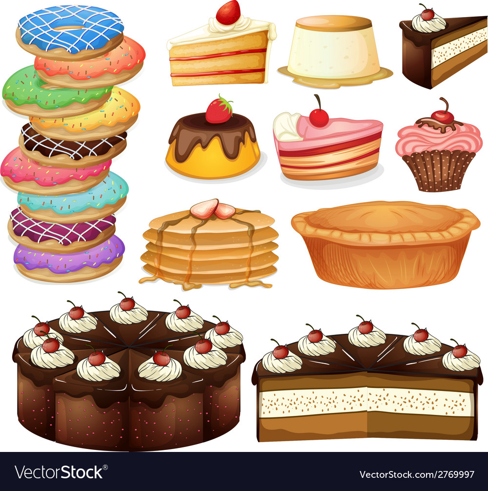 Desserts Royalty Free Vector Image - VectorStock