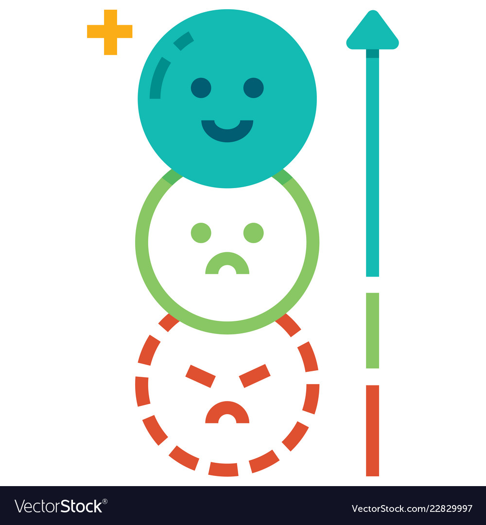 Emotion control flat Royalty Free Vector Image
