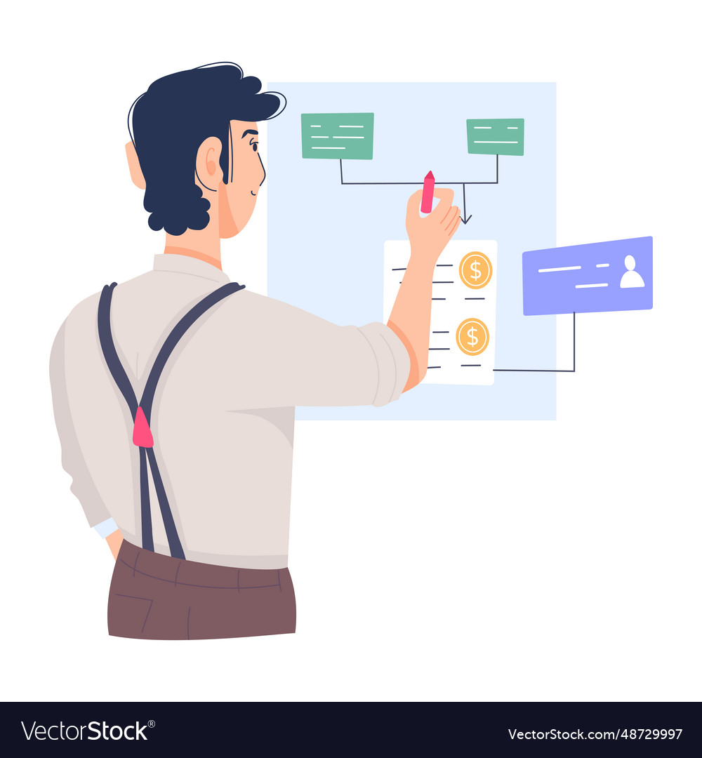 Financial workflow Royalty Free Vector Image - VectorStock