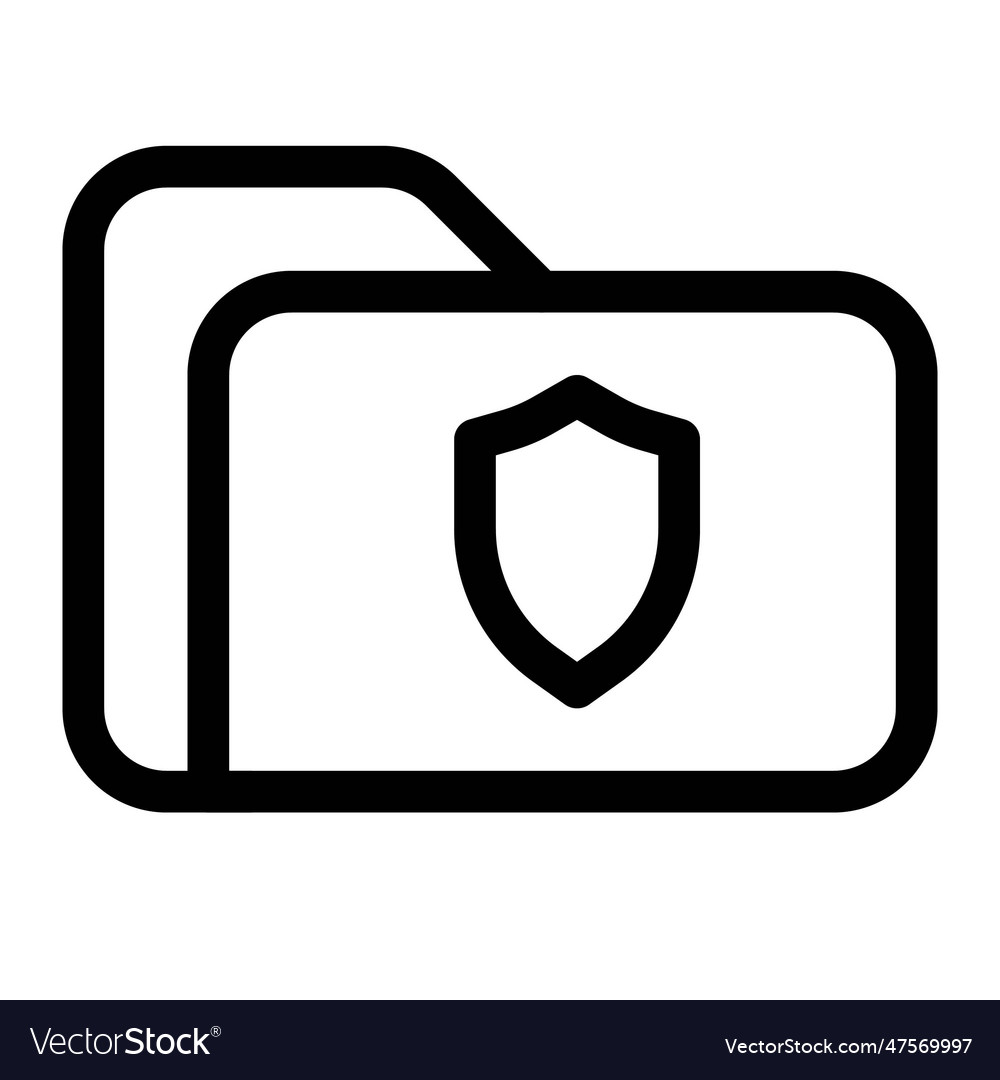 Folder encrypted for data protection Royalty Free Vector