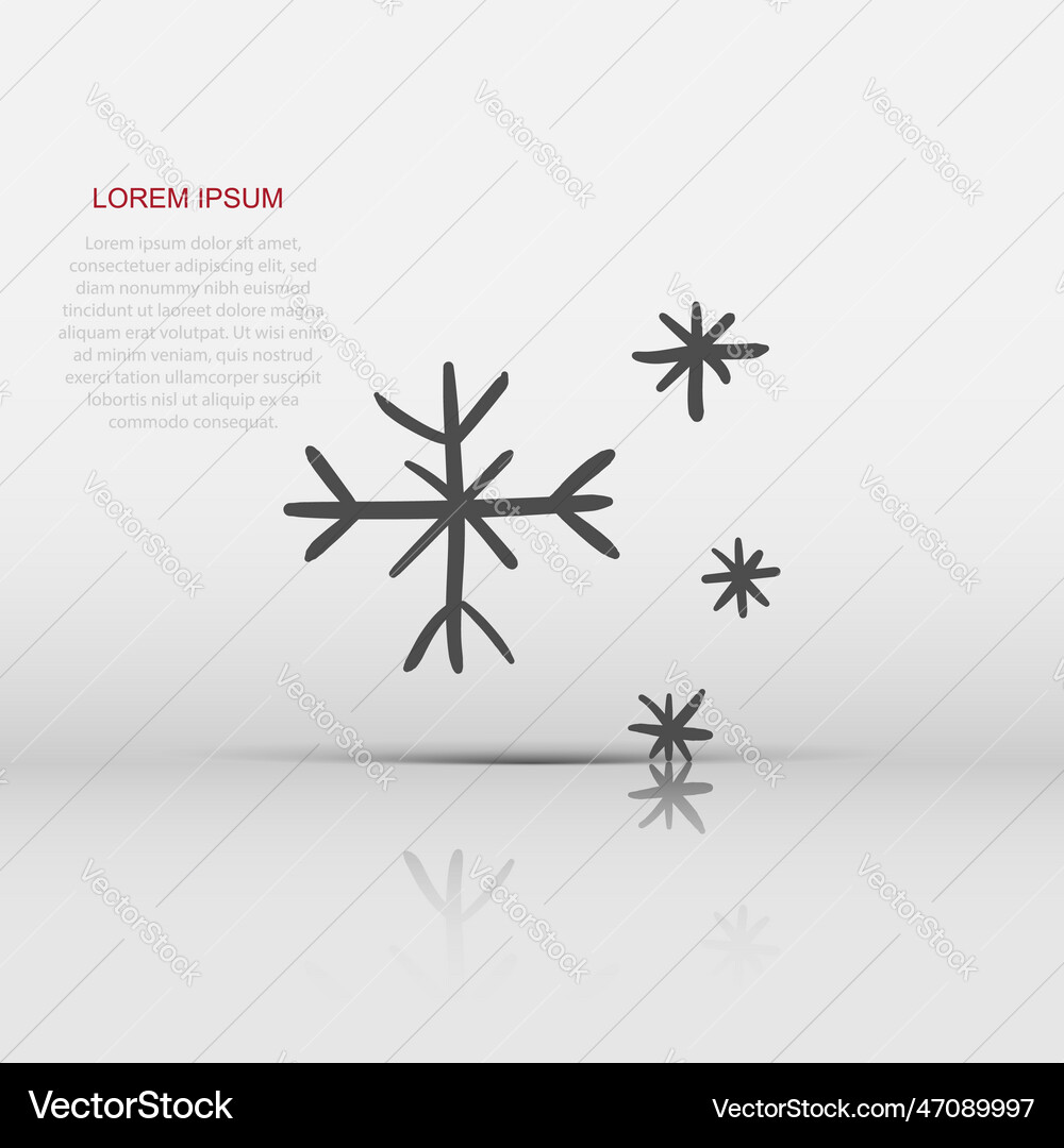 Hand drawn snowflake icon snow flake sketch Vector Image