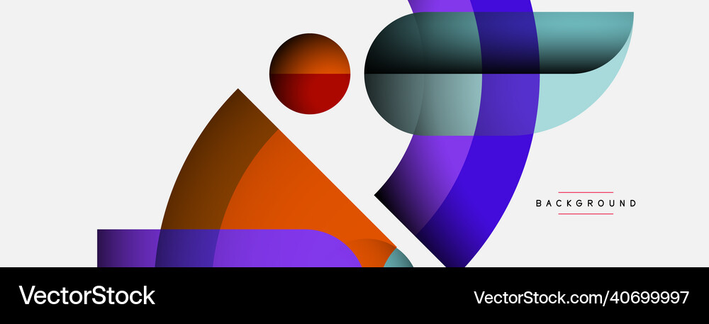 Trendy shapes color minimal design composition Vector Image