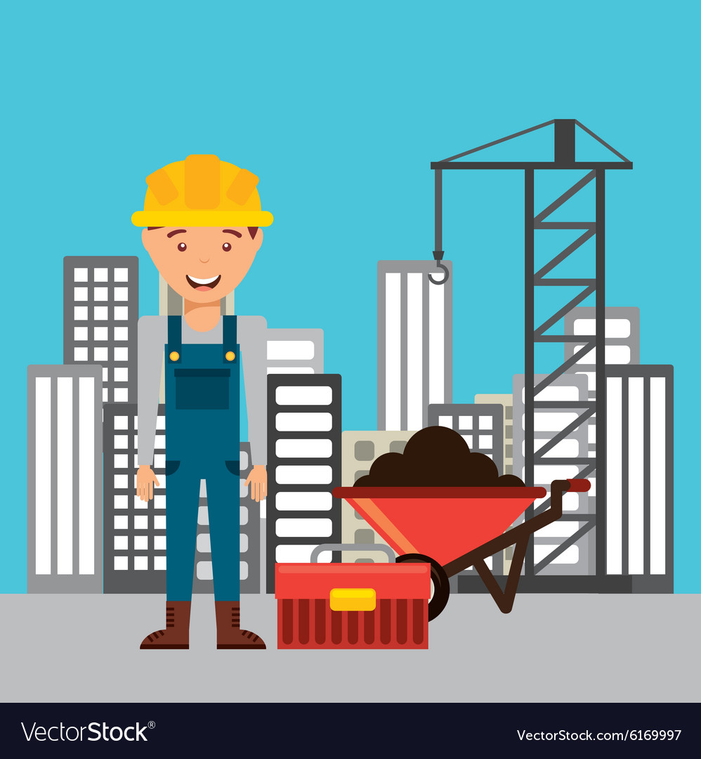 Under construction project Royalty Free Vector Image