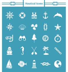 Nautical Sea Icon Set Royalty Free Vector Image