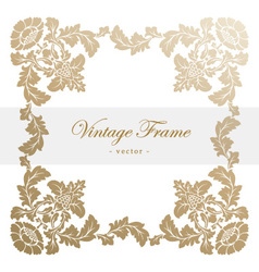 Vintage antique frame with floral ornament Vector Image
