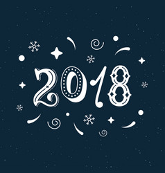 2018 hand written modern brush lettering Vector Image