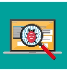 Bug and virus in the programming code Royalty Free Vector