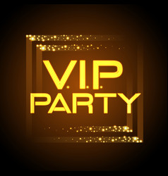 Neon sign vip party disco poster Royalty Free Vector Image