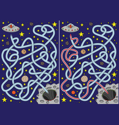 Alien space maze Royalty Free Vector Image - VectorStock
