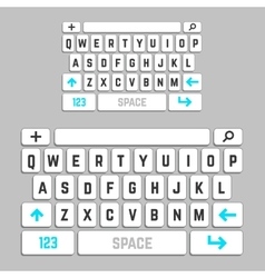 Mobile keyboard template Royalty Free Vector Image