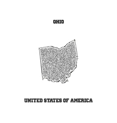 Ohio state gold label with state map Royalty Free Vector