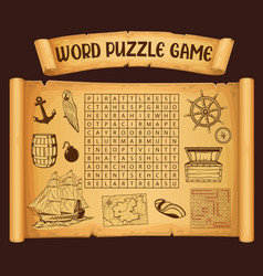Pirate board game template for print Royalty Free Vector