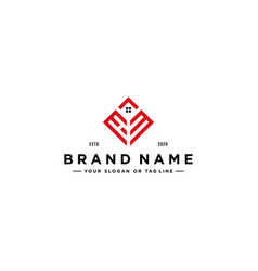 Letter hm home logo design Royalty Free Vector Image