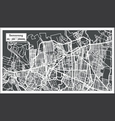 Semarang indonesia city map in retro style Vector Image