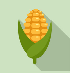 Sweet corn icon flat style Royalty Free Vector Image