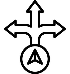 Direction arrow icon location map and navigation Vector Image