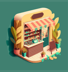 Small business store shop design restaurants Vector Image