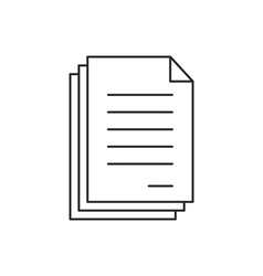 Outline document icon Royalty Free Vector Image