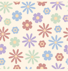 Seamless pastel floral pattern Royalty Free Vector Image